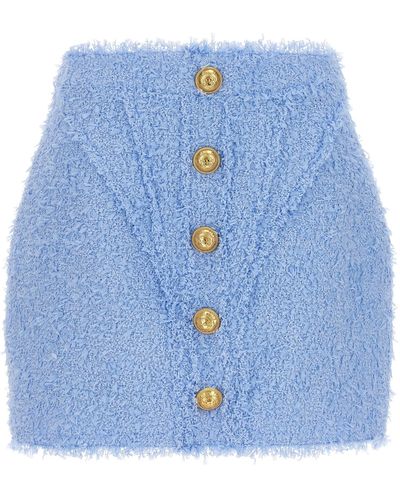 Blue Balmain Skirts for Women | Lyst