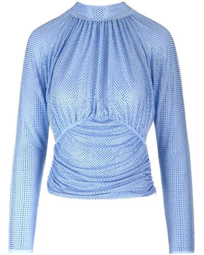 Blue Self-Portrait Tops for Women | Lyst