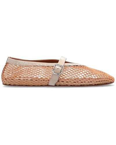 Natural Alaïa Flats for Women | Lyst