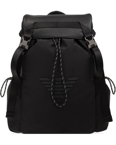 Black Emporio Armani Backpacks for Men | Lyst