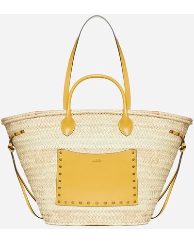 Metallic Isabel Marant Beach bag tote and straw bags for Women | Lyst