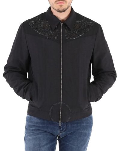 Black Roberto Cavalli Jackets for Men | Lyst