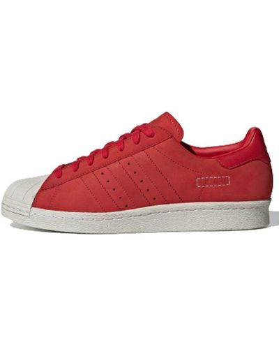 Adidas Superstar Red Shoes for Men - Up to 40% off | Lyst