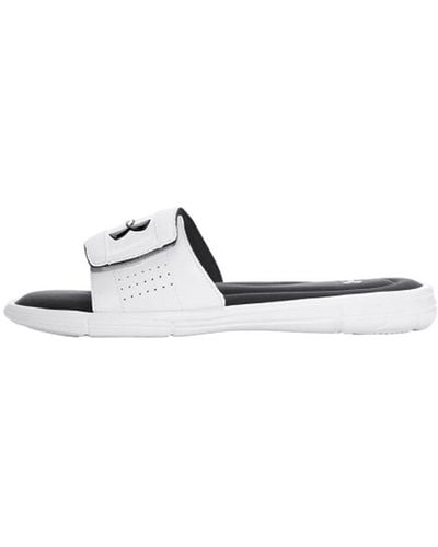 White Under Armour Sandals, slides and flip flops for Men | Lyst