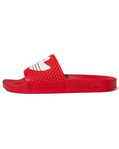 Red adidas Sandals and Slides for Men | Lyst