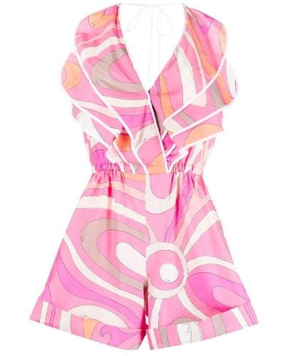 Pink Emilio Pucci Jumpsuits and rompers for Women | Lyst