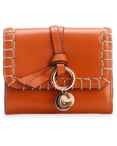 Orange Chloé Wallets and cardholders for Women | Lyst