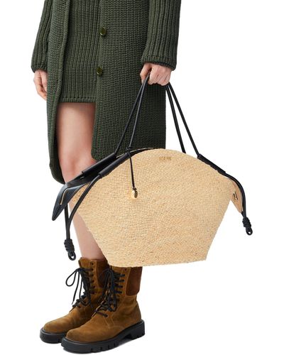 Black Loewe Beach bag tote and straw bags for Women | Lyst