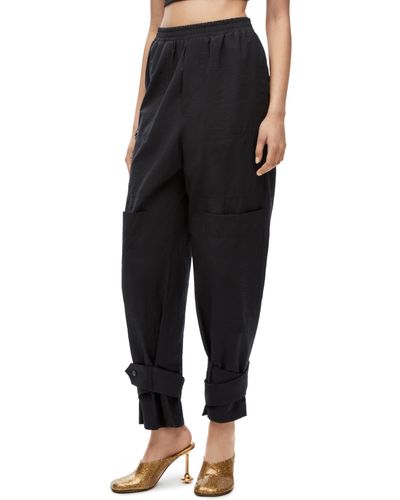 Black Loewe Pants, Slacks and Chinos for Women | Lyst