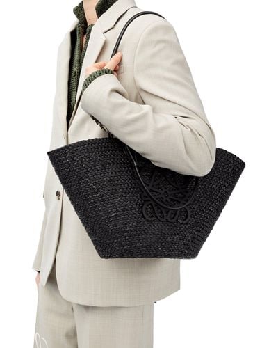 Black Loewe Beach bag tote and straw bags for Women | Lyst