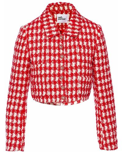 Red Self-Portrait Jackets for Women | Lyst