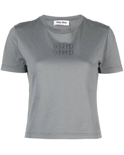 Gray Miu Miu Tops for Women | Lyst