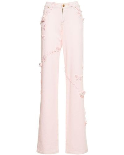 Rose Pink Jeans for Women | Lyst