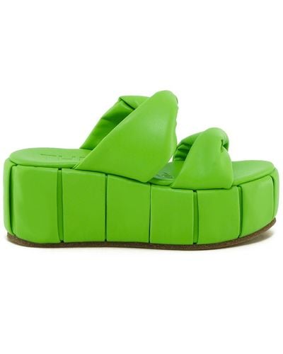 Green Wedge sandals for Women | Lyst