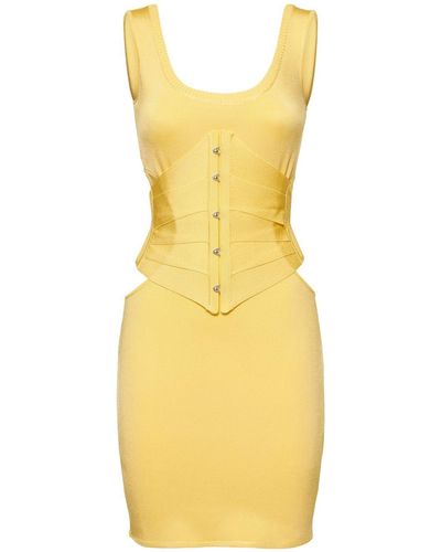 Yellow Corset Dress for Women - Up to 70% off | Lyst