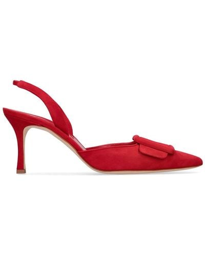 Red Manolo Blahnik Heels for Women | Lyst