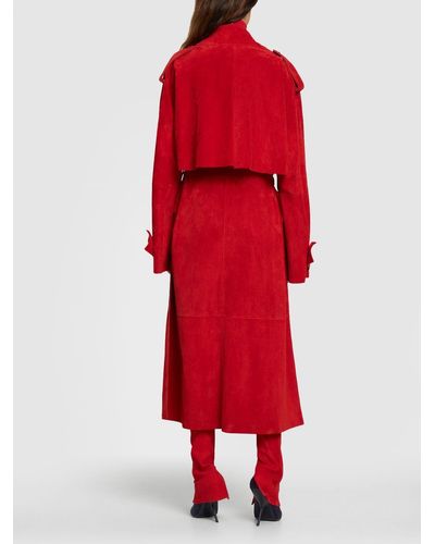 Red Ferragamo Coats for Women | Lyst