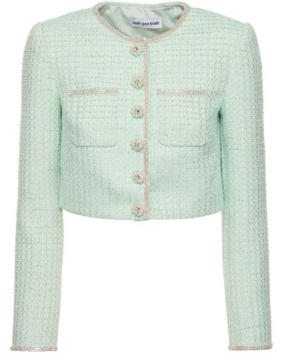 Green Self-Portrait Jackets for Women | Lyst