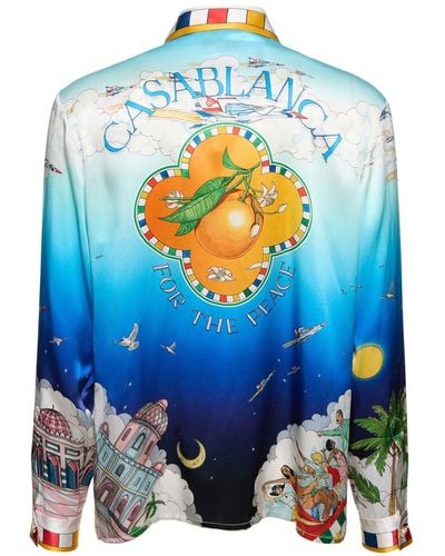 Blue CASABLANCA Shirts for Men | Lyst