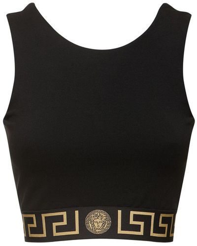Black Versace Tops for Women | Lyst