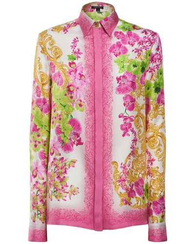 Versace Print Silk Shirts for Women - Up to 61% off | Lyst