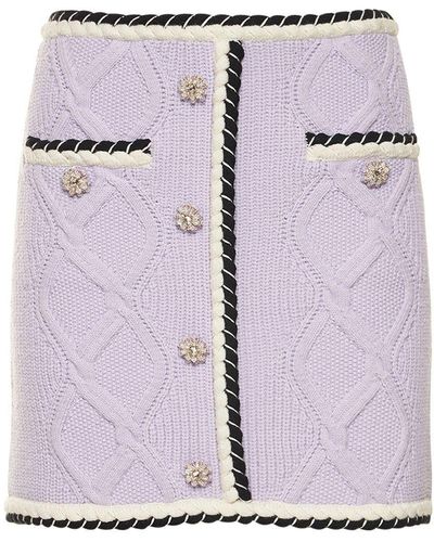 Purple Self Portrait Skirts For Women Lyst