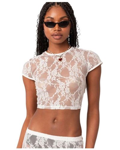Edikted Cap Sleeve Tops For Women Lyst
