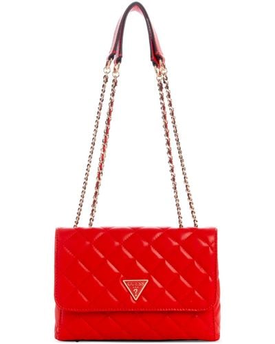 Red Guess Shoulder bags for Women | Lyst