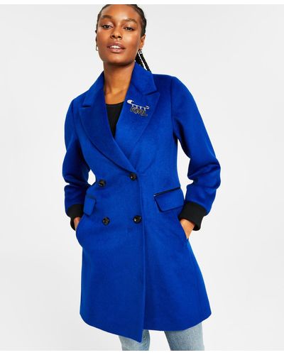 Blue Karl Lagerfeld Coats for Women | Lyst