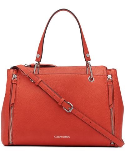 Red Calvin Klein Satchel bags and purses for Women | Lyst