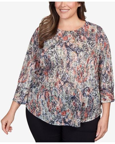 Gray Ruby Rd. Tops for Women | Lyst