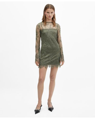 Mango Velvet Dresses for Women | Lyst