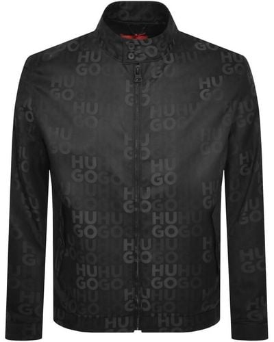 Black HUGO Jackets for Men | Lyst