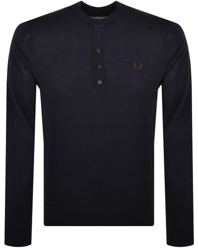 Blue Fred Perry Knitwear for Men | Lyst