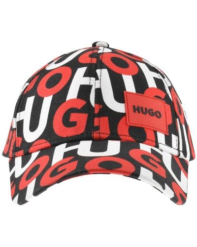 Red HUGO Hats for Men | Lyst