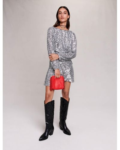 Silver Dresses For Women Lyst