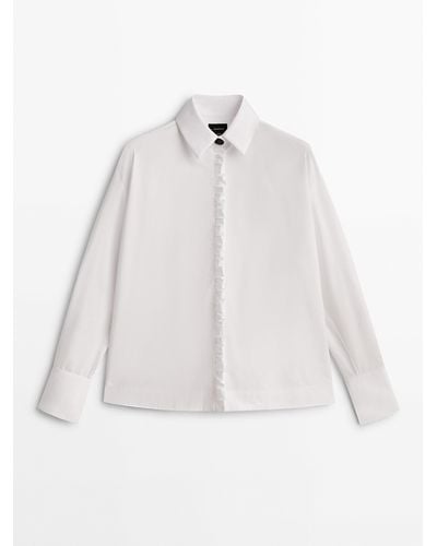 White MASSIMO DUTTI Shirts for Men | Lyst