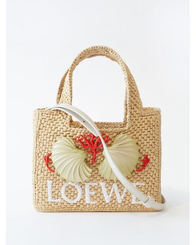 Sacs cabas de plage et en paille Blanc Loewe pour femme | Lyst