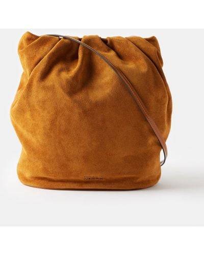 Suede Bucket bags and bucket purses for Women | Lyst