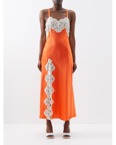 Orange Slip Dress for Women - Up to 78% off | Lyst