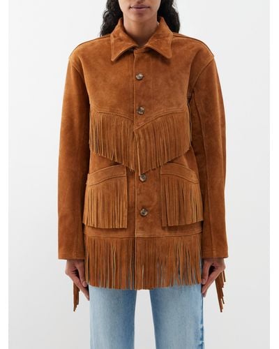 Suede Fringe Jackets for Women - Up to 76% off | Lyst