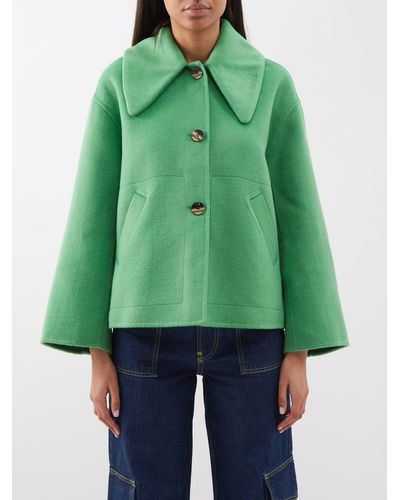 Green Ganni Jackets for Women | Lyst