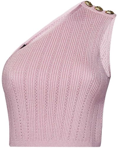 Pink Balmain Tops for Women | Lyst