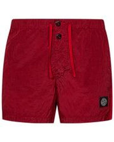 Red Stone Island Beachwear and Swimwear for Men | Lyst