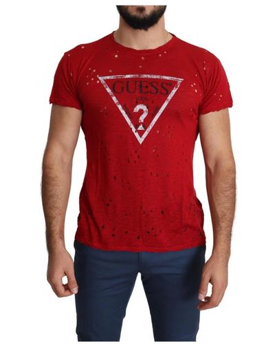 Red Guess T-shirts for Men | Lyst