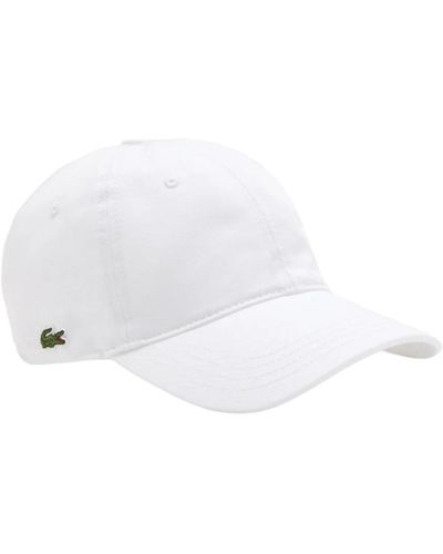 White Lacoste Hats for Men | Lyst