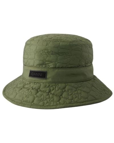 Green Ganni Hats for Women | Lyst