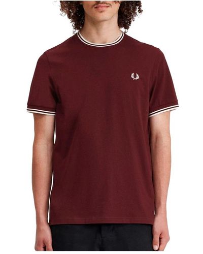 Red Fred Perry T-shirts for Men | Lyst
