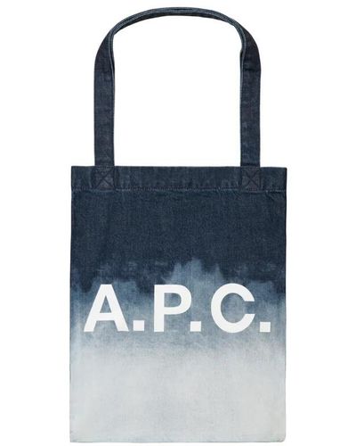 Blue A.P.C. Tote bags for Men | Lyst