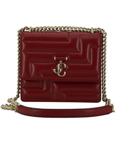 Red Jimmy Choo Shoulder bags for Women | Lyst